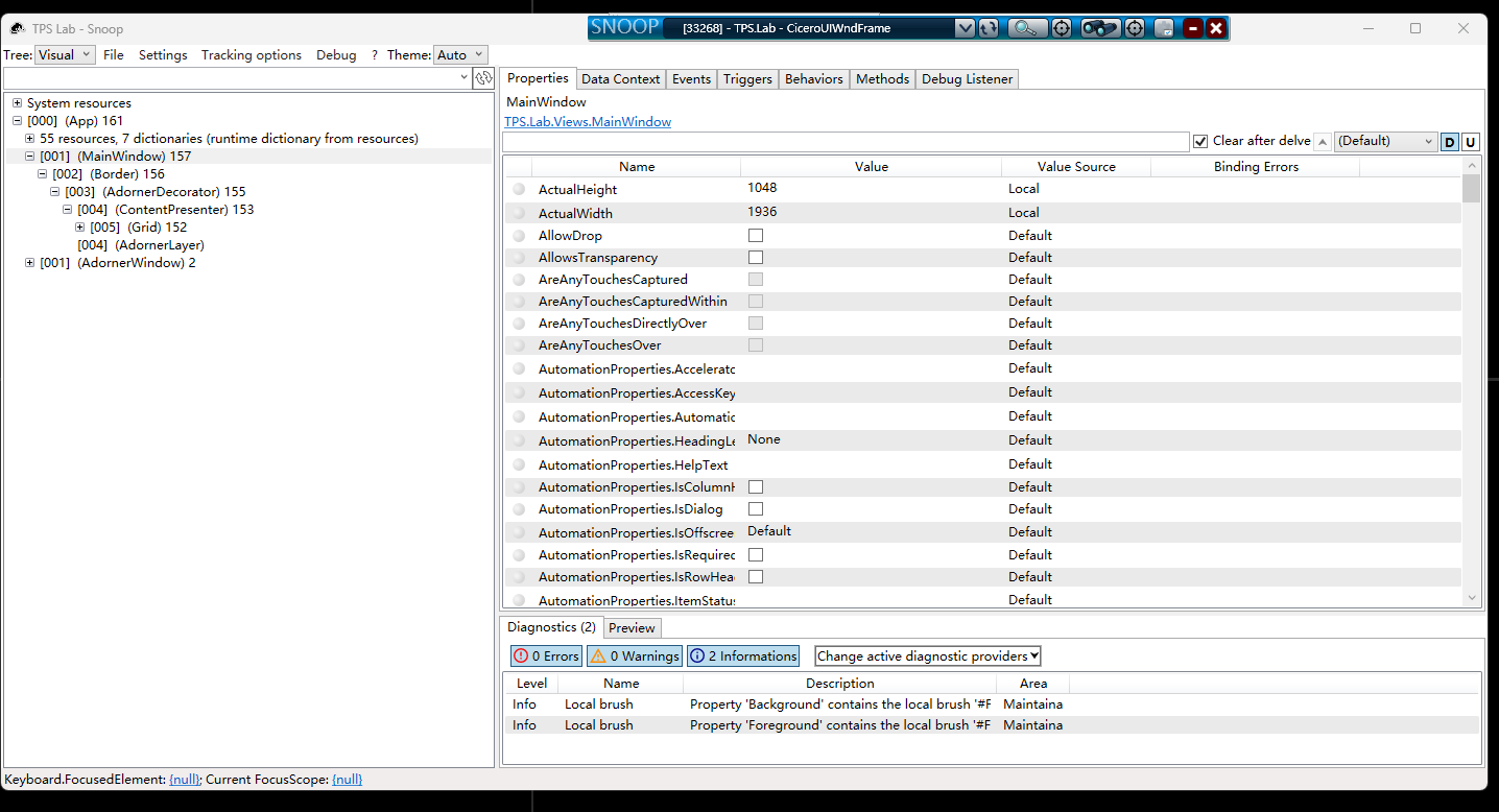 WPF调试工具Snoop的用法